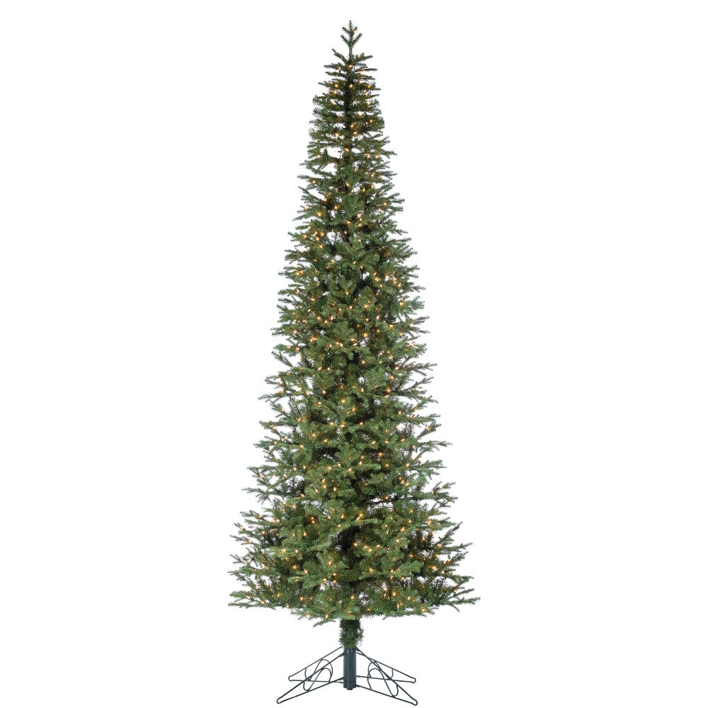 10-Foot High Pre-Lit Natural Cut Narrow Jackson Pine with Clear White ...