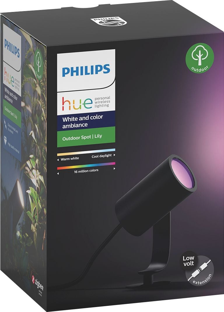 Philips - Hue White and Color Ambiance Lily Outdoor Spot Light Extensi ...